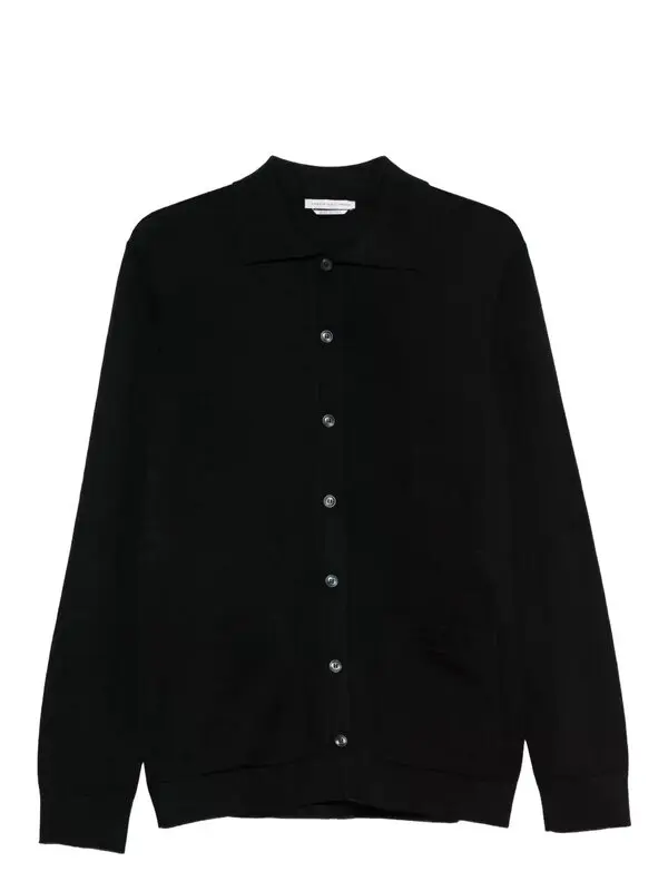 DANIELE ALESSANDRINI Point-collar Cardigan - Black