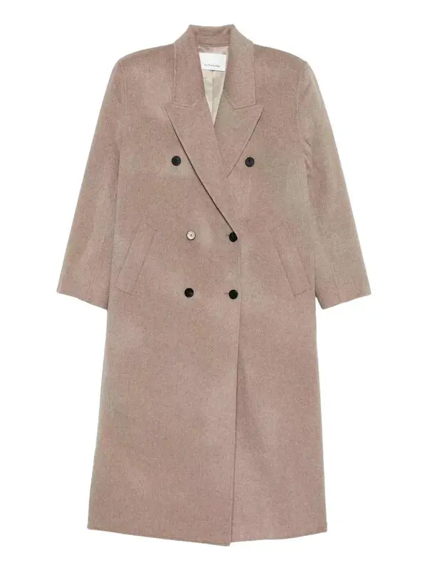 THE FRANKIE SHOP Wool Blend Double-breasted Coat - Neutrals