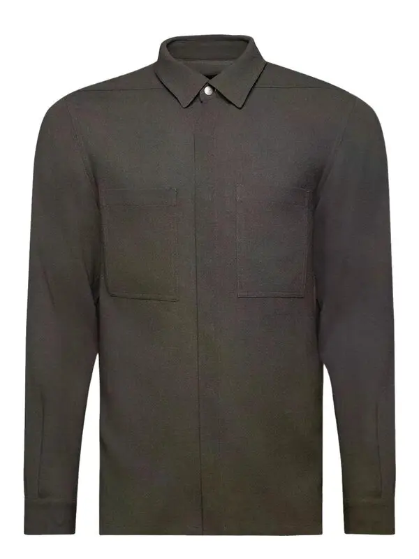 Rick Owens Pocket-detail Long-sleeve Shirt - Grey