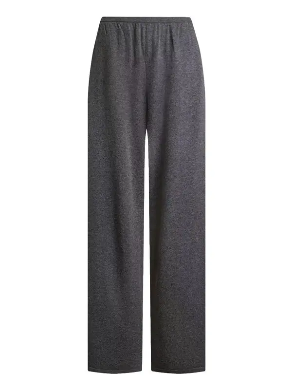 12 STOREEZ Mélange Knitted Trousers - Grey
