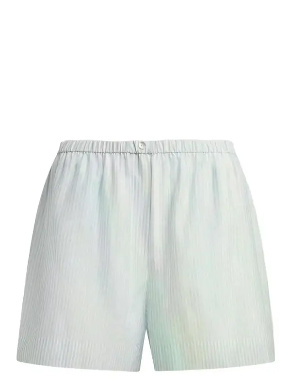 12 STOREEZ Striped Shorts - White
