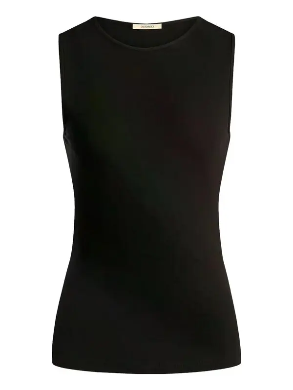 12 STOREEZ Sleeveless Tank Top - Black