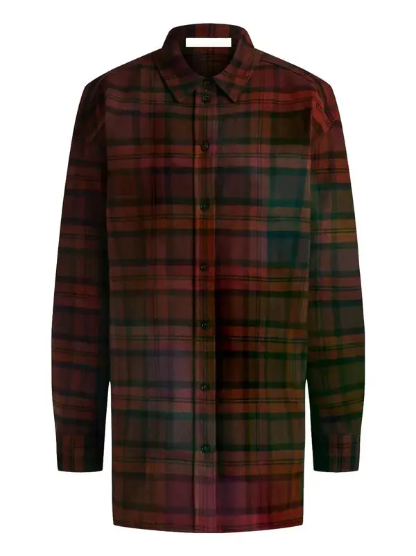 12 STOREEZ Checked Cotton Shirt - Brown