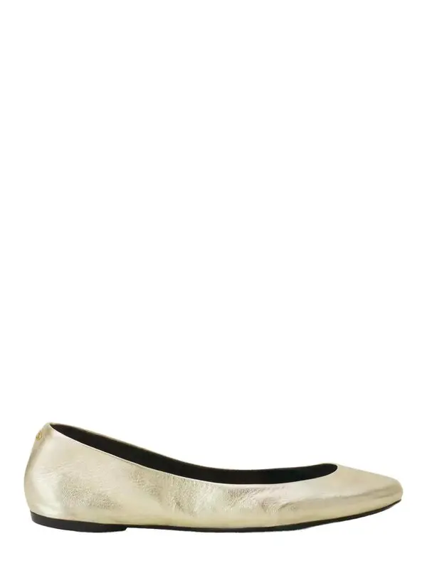 LANVIN Metallic Leather Ballet Flats - Yellow