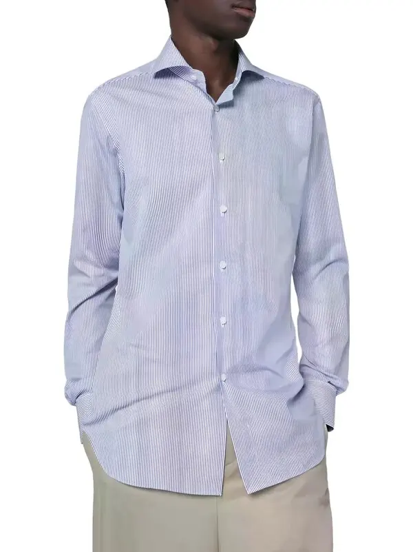 XACUS Long-sleeve Striped Shirt - Blue