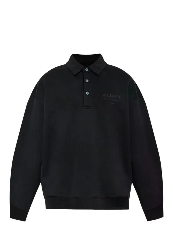 ALLSAINTS Xander Collared Polo Shirt - Black