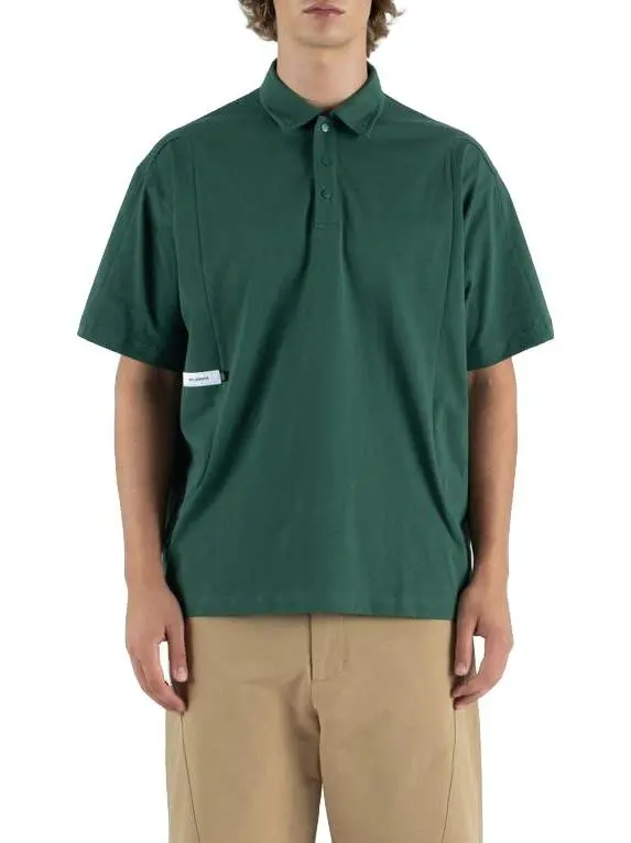 STUDENTS Future Oversize Cotton Blend Polo - Forest