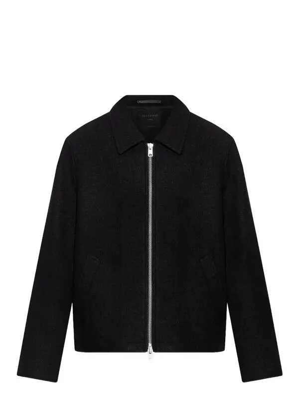ALLSAINTS Zip-front Wool Jacket - Black