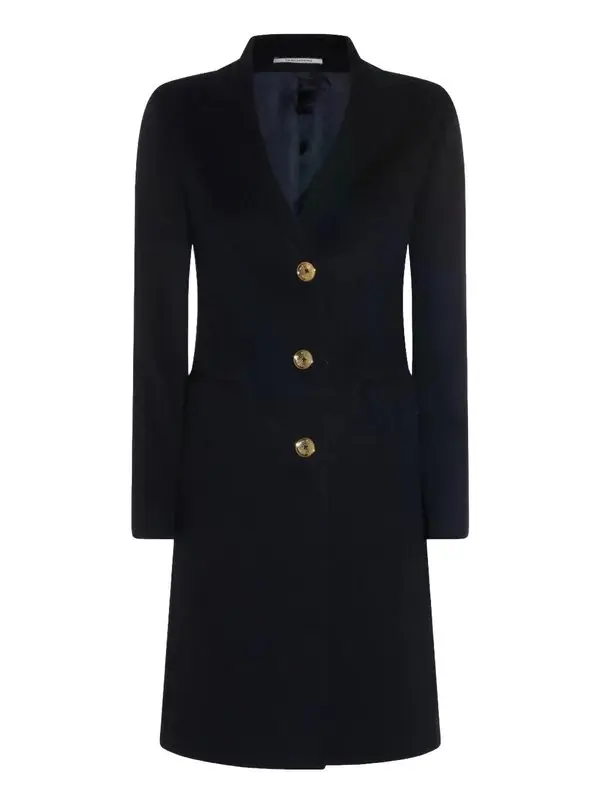 Tagliatore Buttoned Single-breasted Coat - Blue