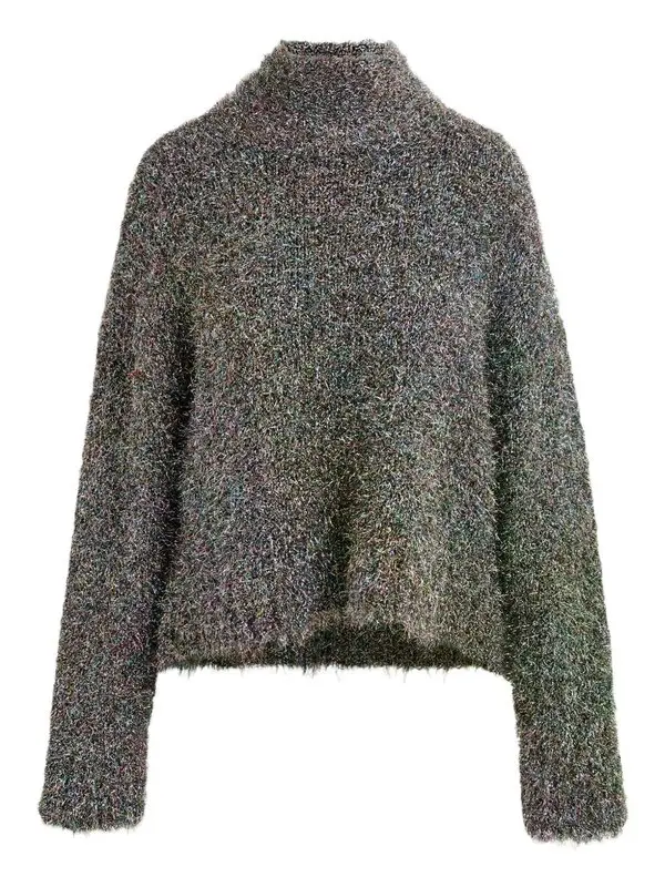 Essentiel Antwerp Istrana Metallic Pussy-bow Sweater - Grey
