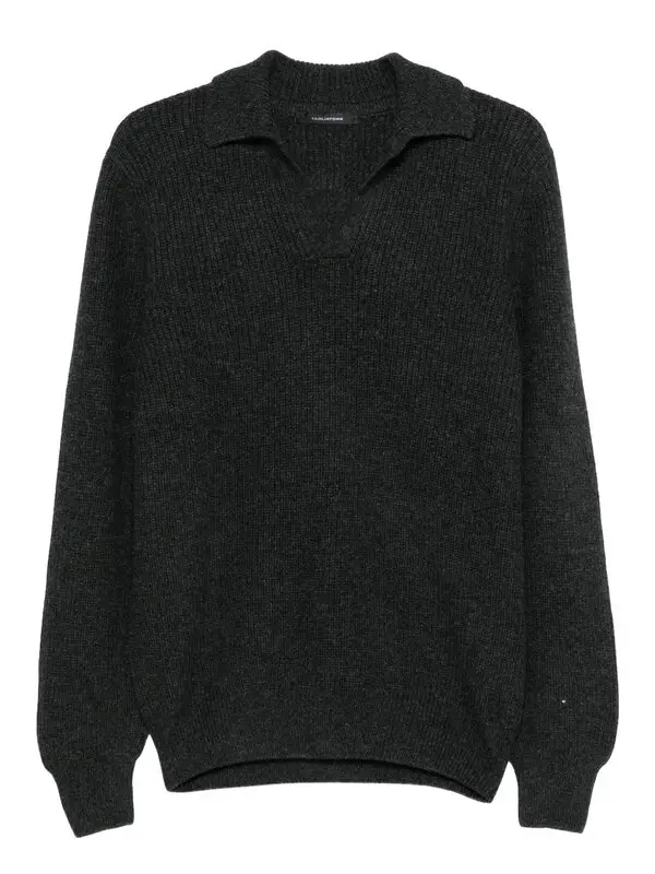 Tagliatore Polo-collar Sweater - Grey