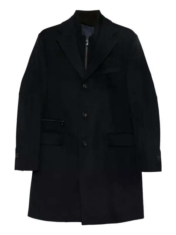 Corneliani Single-breasted Coat - Black
