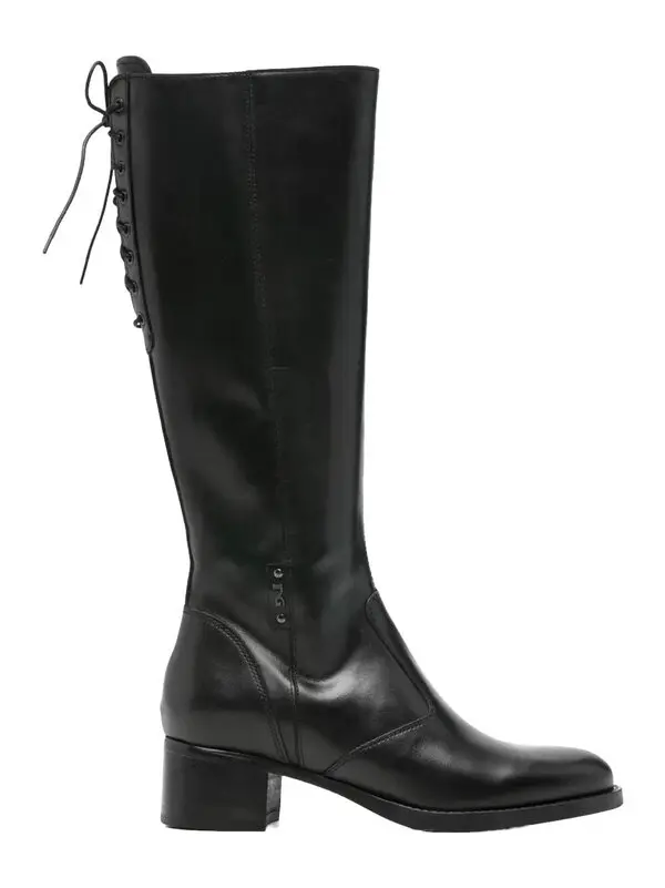 NEROGIARDINI Lace-up Leather Boots - Black
