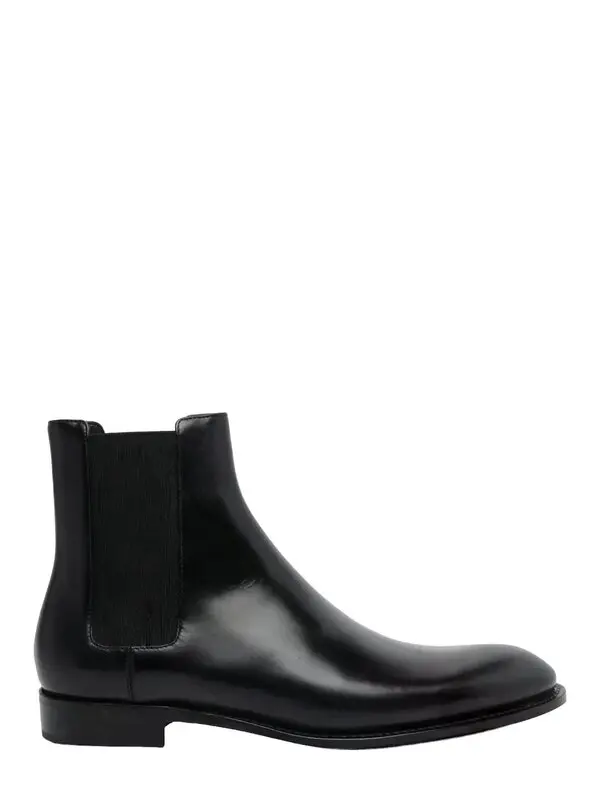 Saint Laurent 25mm Adrien Round-toe Slip-on Boots - Black