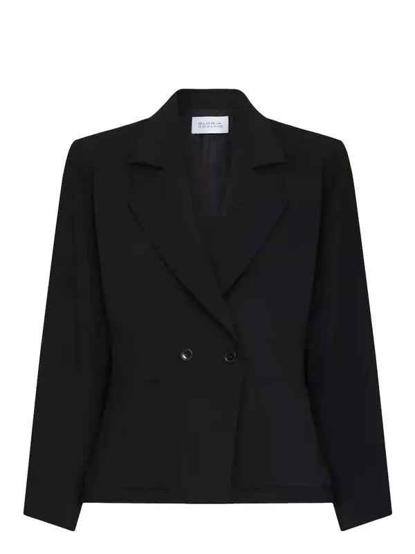GLORIA COELHO Double-breasted Blazer - Black