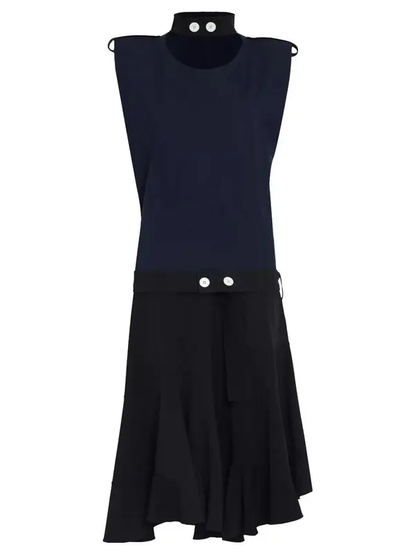 GLORIA COELHO Two-tone Belted Dress - Blue