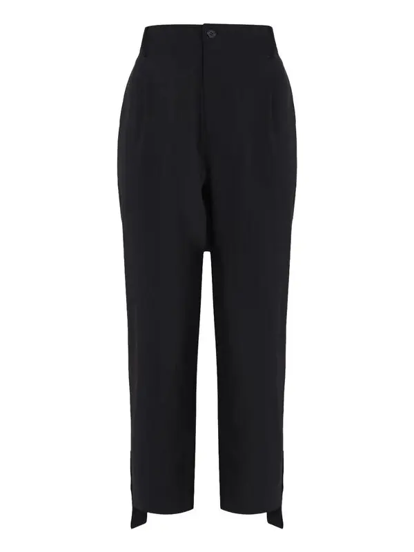 GLORIA COELHO Pleated Button-fastening Pants - Black