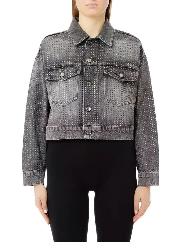 Liu Jo Studded Denim Jacket - Grey