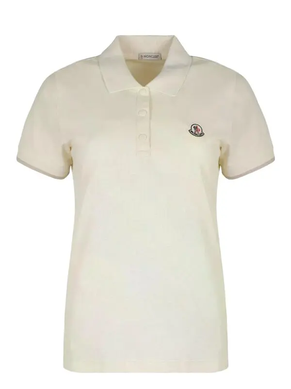 Moncler Cotton Polo Top - White