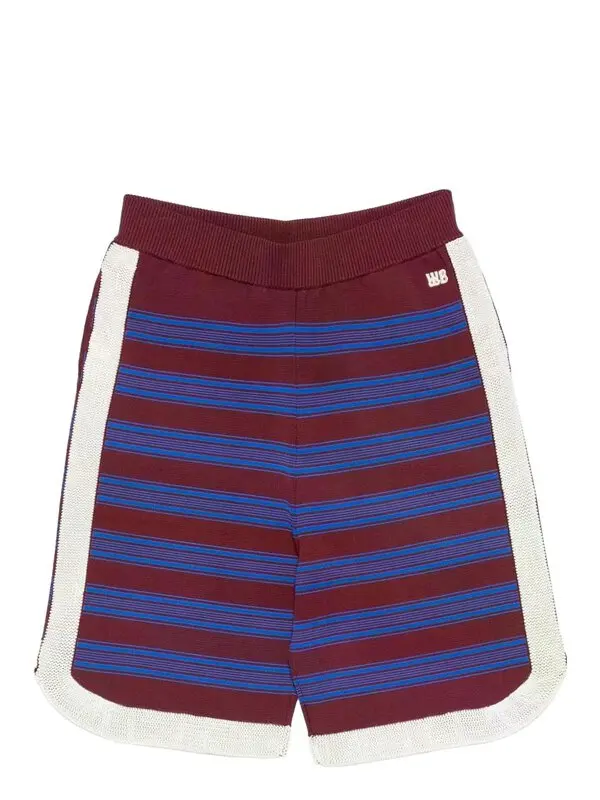 WALES BONNER Striped Bermuda Shorts - Red