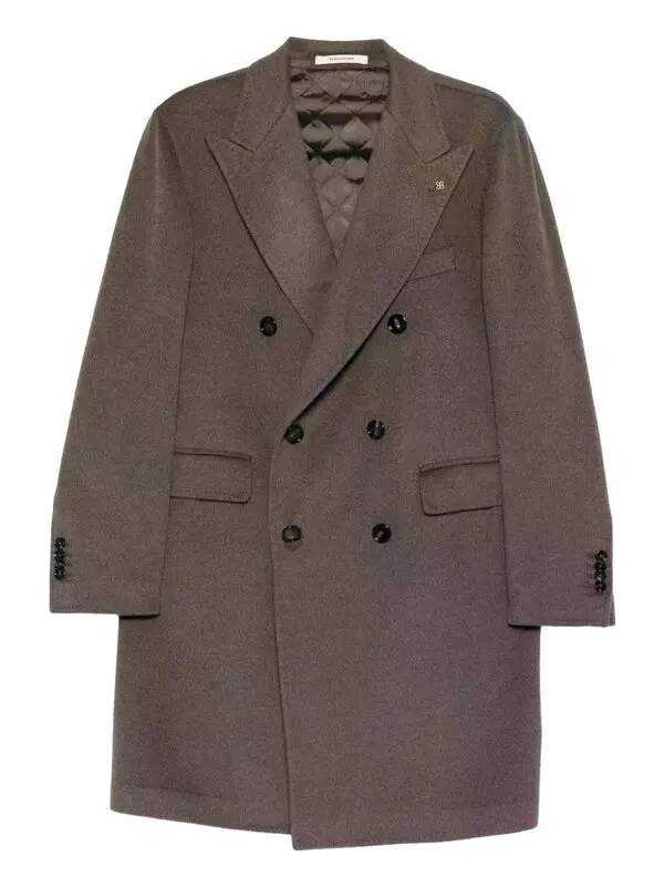 Tagliatore Double-breasted Cashmere Coat - Brown