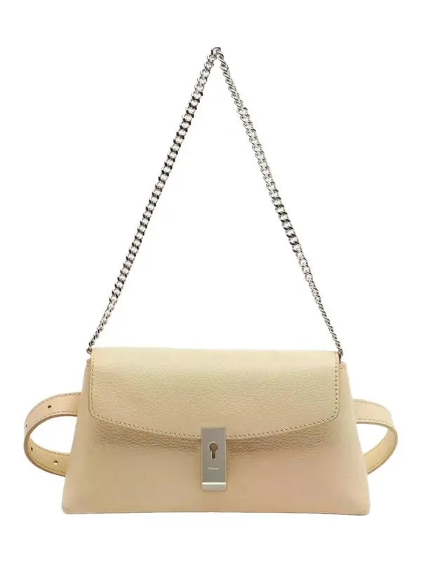 Bally Grained Lock-me Mini Bag - Neutrals