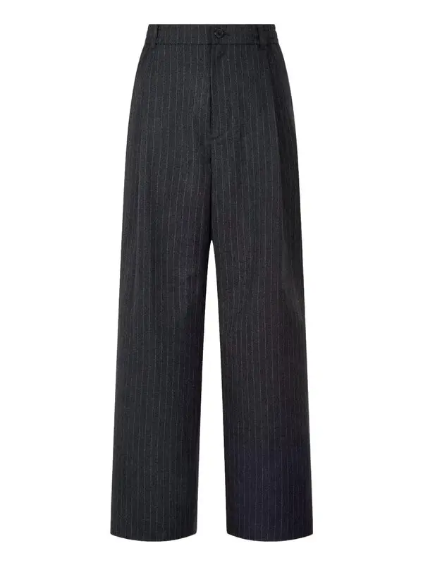 STUDIO TOMBOY Striped Trousers - Black