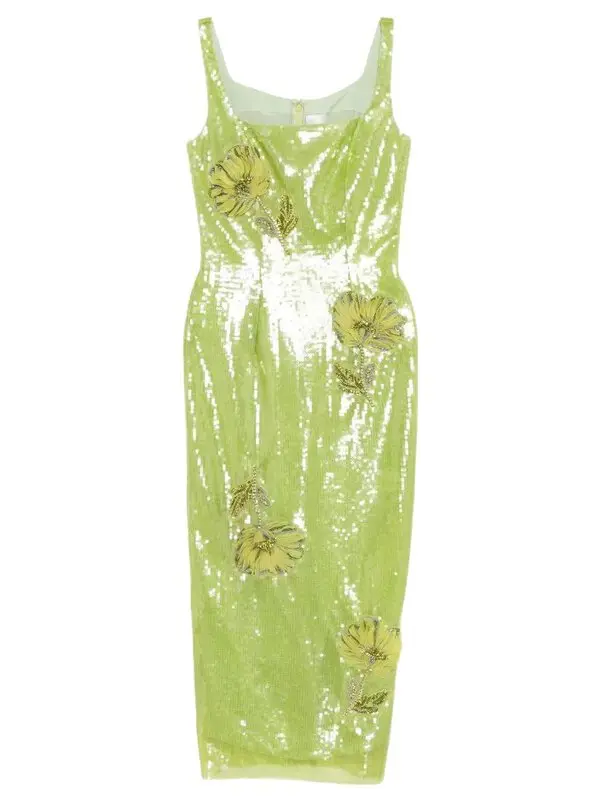 Huishan Zhang Marilyn Midi Dress - Green