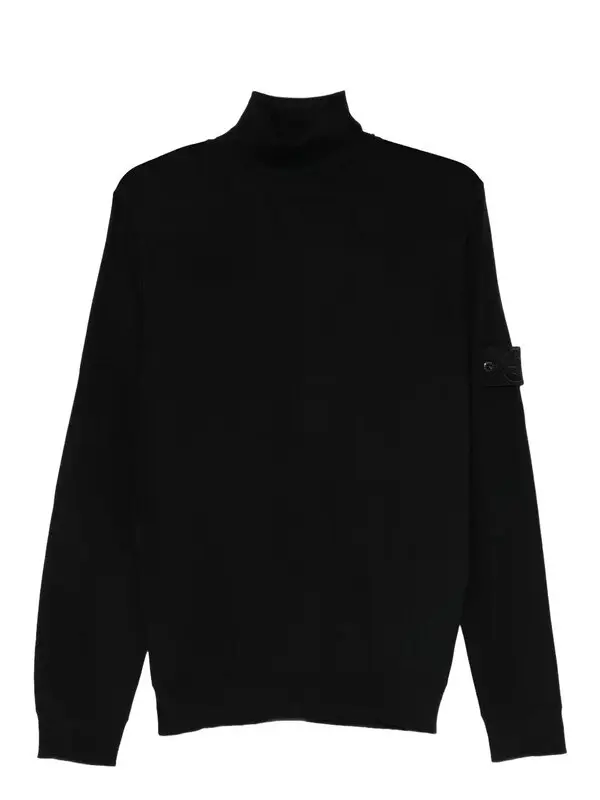 Stone Island Roll-neck Sweater - Black