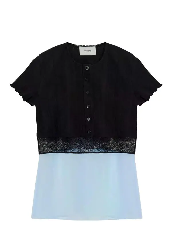 Coperni Lace-paneled Blouse - Black