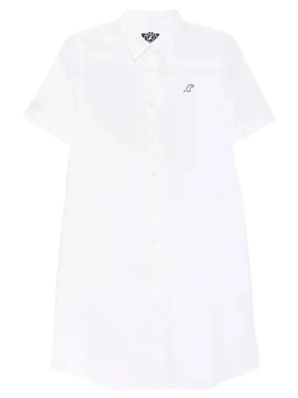 SPORT B. BY AGNÈS B. Dino-embroidered Shirt Dress - White