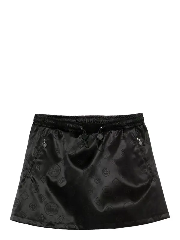 Casablanca Patterned Mini Skirt - Black