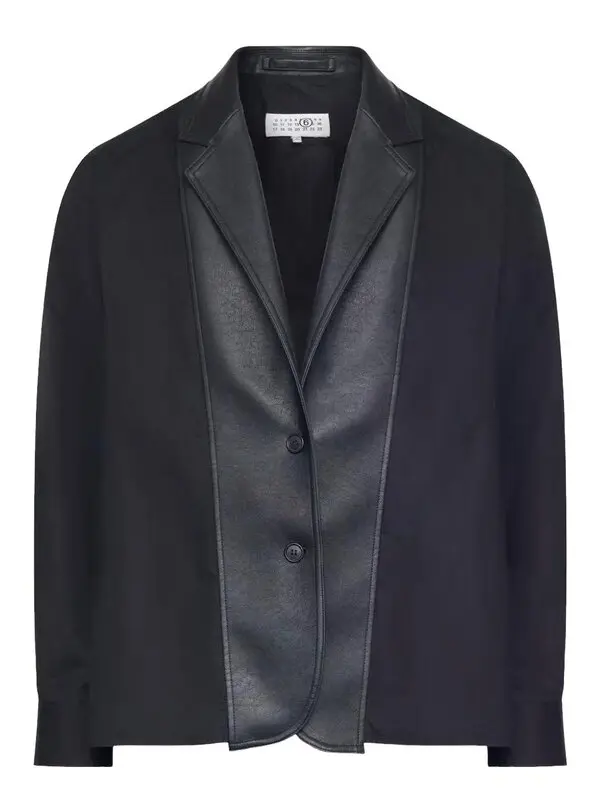 MAISON MARGIELA Contrast-lapel Blazer - Black