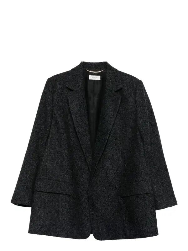 Agnona Mélange-effect Blazer - Black