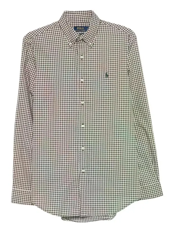 Polo Ralph Lauren Checked Logo-embroidered Shirt - Brown