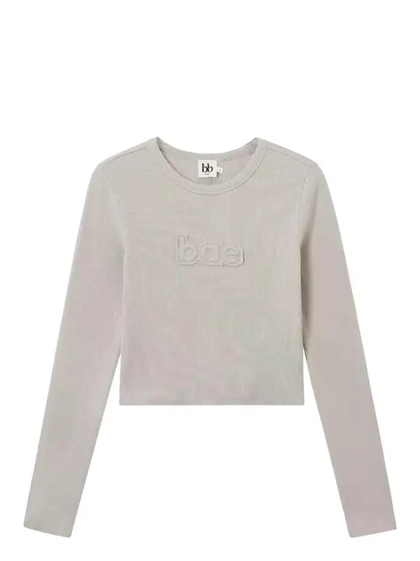 B+AB Long-sleeve Appliqué T-shirt - Grey