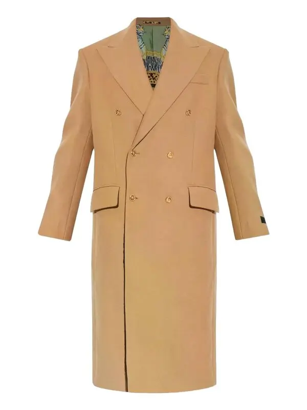 Versace Double-breasted Coat - Neutrals