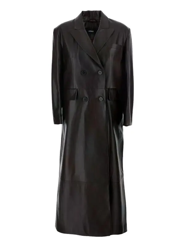 ARMA Double-breasted Coat - Brown