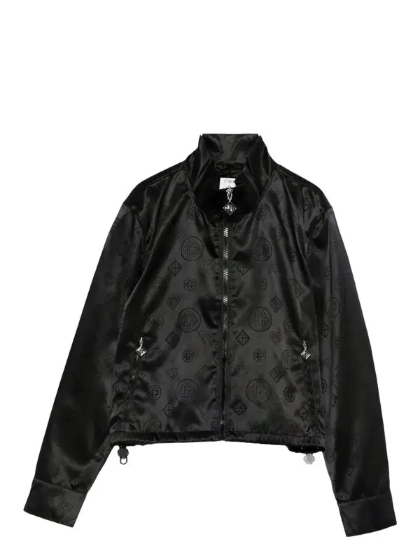 Casablanca Logo-pattern Bomber Jacket - Black