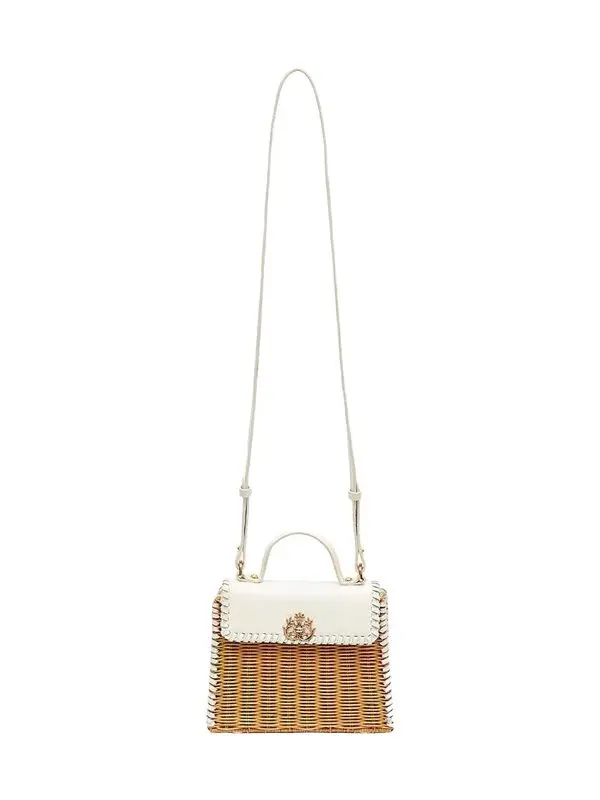 ISLA Selene Woven Top Handle Bag - Neutrals