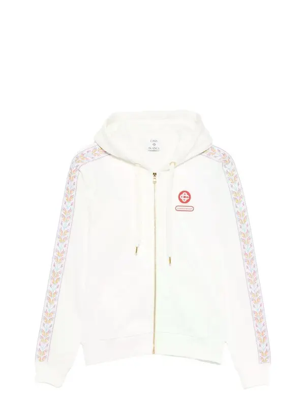 Casablanca Logo-embroidered Hooded Jacket - White