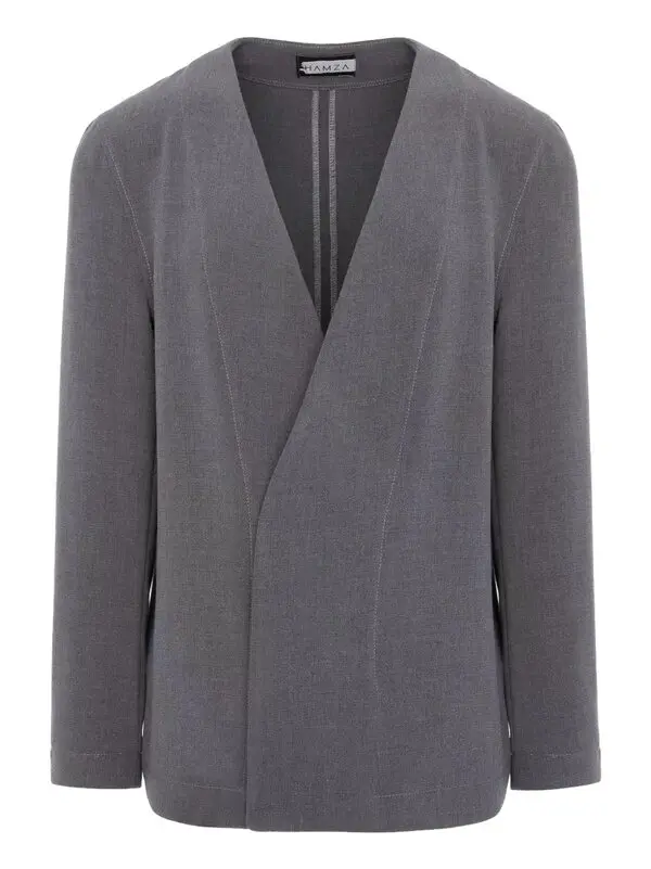 HAMZA V-neck Jacket - Grey