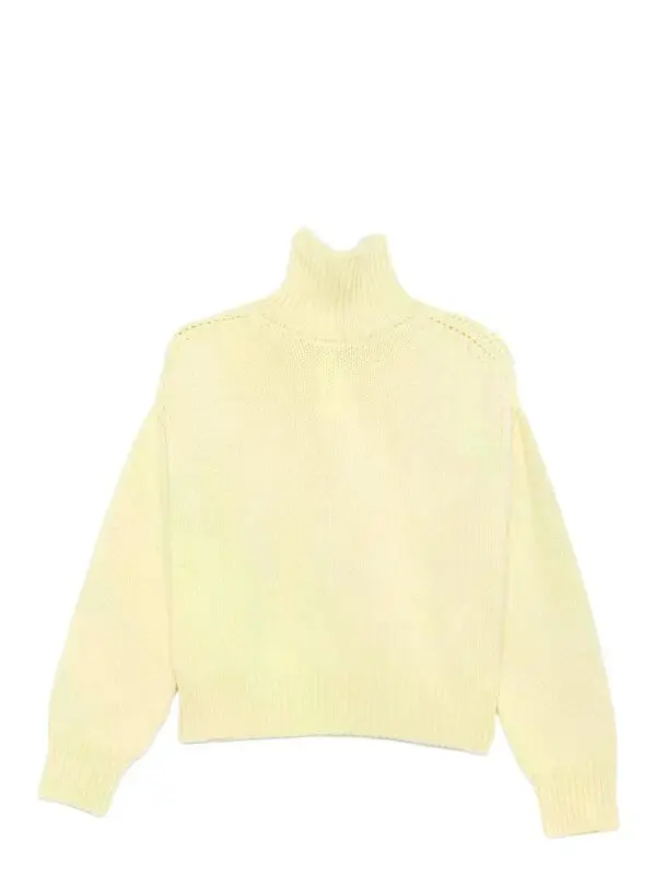 SA SU PHI Roll-neck Cut-out Sweater - Yellow