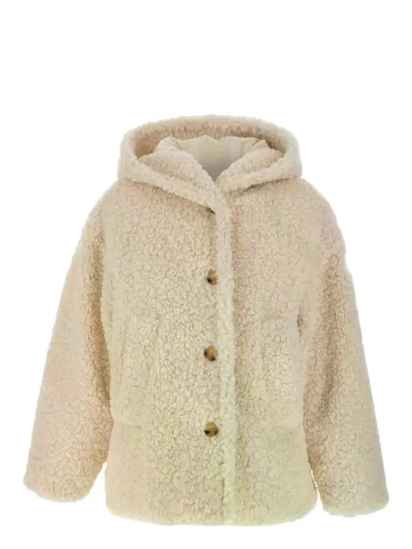 TATRAS Hooded Faux Fur Coat - Neutrals