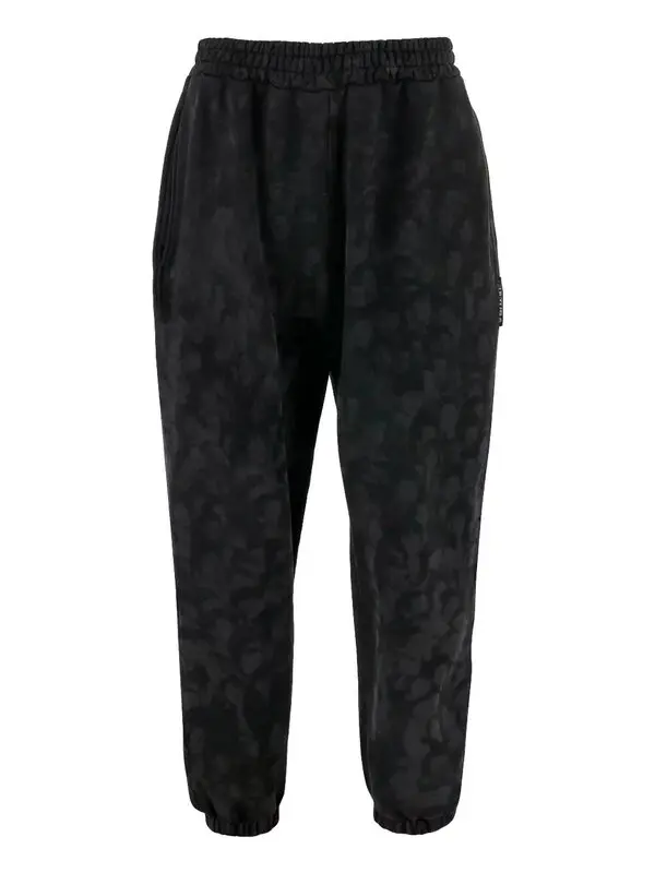 CULTURA Elasticated Pattern Ttrack Pants - Black