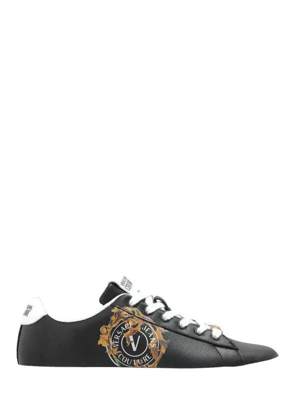Versace Logo-print Sneakers - Black