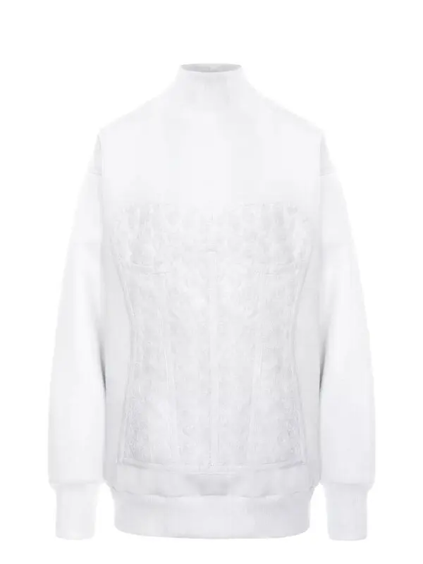 HAMZA Kora Turtleneck Sweatshirt - White