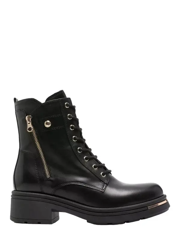 NEROGIARDINI 45mm Lace-up Leather Combat Boots - Black