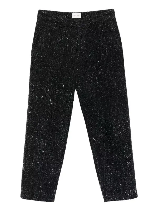 CRAIG GREEN Straight-leg Bouclé Trousers - Black