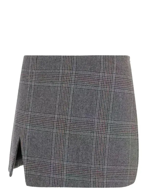 THE GARMENT Check Pleated Mini Skirt - Grey